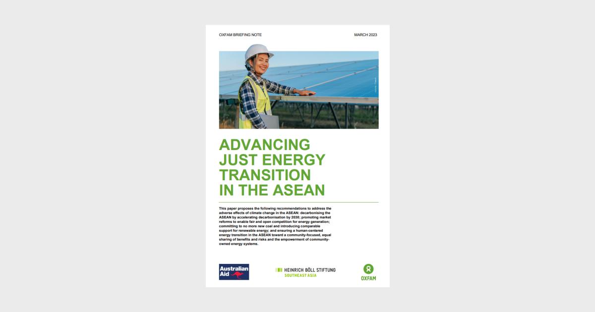 Advancing Just Energy Transition in the ASEAN | Heinrich Böll Foundation | Southeast Asia